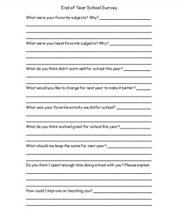 Free End-Of-Year School Survey Available – Brigitte Brulz