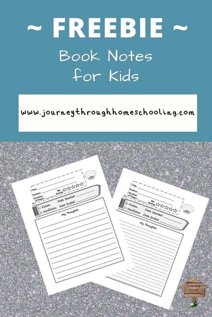 FREEBIE: Book Notes Printable for Kids – Brigitte Brulz
